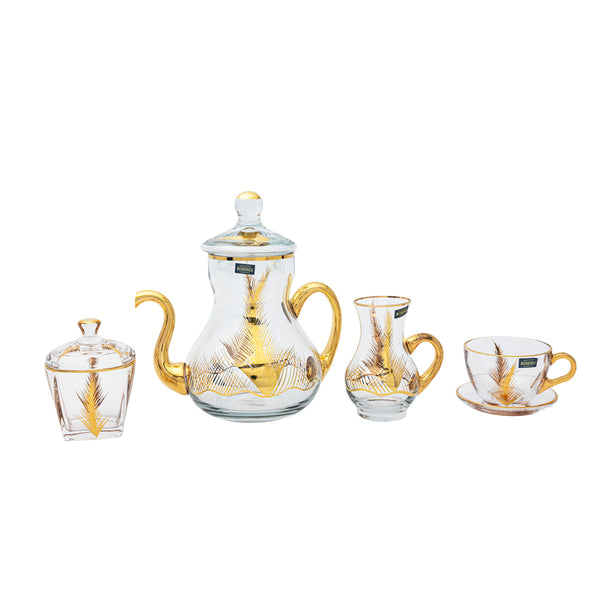 Bohemia Crystal Tea Set, 17 Pieces -Gold – Sheffield egypt