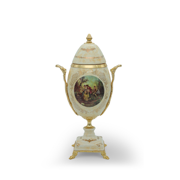 Limoge Rostema Potiche with Gold Plated Legs & Handles -Romeo & Juliet ...
