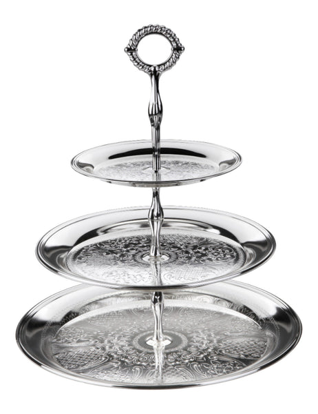 Queen Anne 3 Tier Cake Stand 30 5x36cm Silver Plated Sheffield Egypt