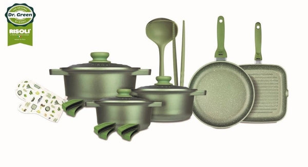 Risoli Dr. Green Cookware Set 17 Pieces – Sheffield egypt