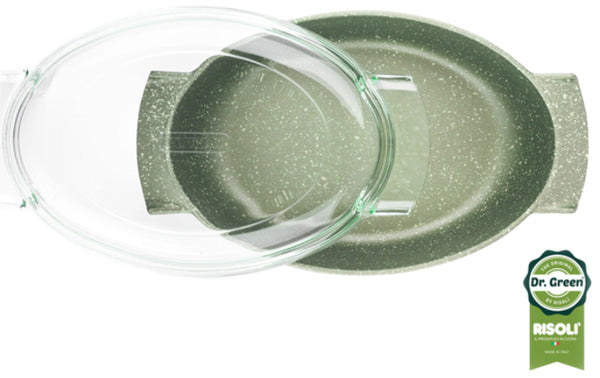 Risoli Pan with Glass Lid Dr.Green -36x24cm – Sheffield egypt